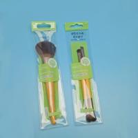 China Custom Logo Clear PVC Makeup Brush Bag with Header Eco-Friendly Packaging 20-200micron for sale
