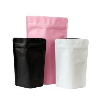 China Matte Black Stand Up Aluminum Foil Zipper Pouch Bags Custom Size 20-200 Micron for Food Storage for sale