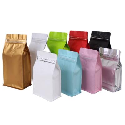 China Custom Logo Coffee Bags Plastic Zipper Pouch with One Way Air Valve 10000 Pcs MOQ for sale