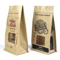 China Kraft Paper Potato Chips Packaging Pouch with Zipper Flat Bottom Bag Custom Size 20-200 Micron for sale