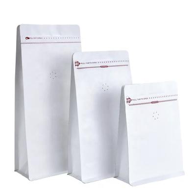China Biodegradable Kraft Paper Stand Up Pouch Bags with Ziplock and Valve for Coffee Tea Packaging Custom Size for sale
