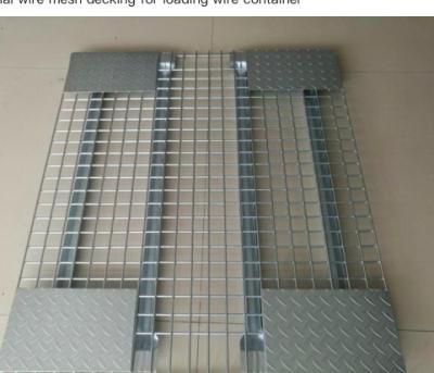China Galvanized Steel Pallet Rack Wire Deck 50*100mm 100*100mm Mesh Grid For Shelving for sale