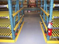 China Yellow / Blue Carton Flow Rack Warehouse Gravity Flow Roller Rack Systems for sale
