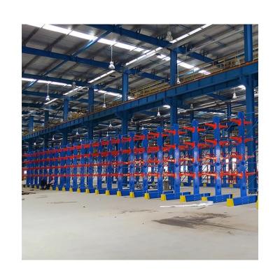 China Q235B Steel Heavy Duty Cantilever Racking System Steel Pipe Warehouse Storage Rack for sale
