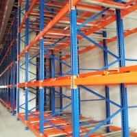China Steel Storage Push Back Warehouse Racking Inclined Rail Safety Design for sale