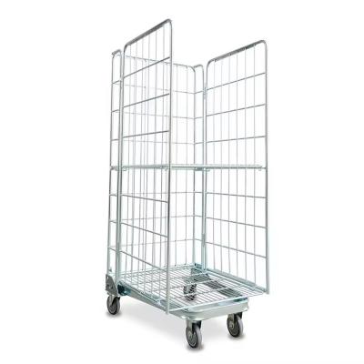 China Industrial Wire Mesh Warehouse Storage Containers Folding Galvanized Welded for sale