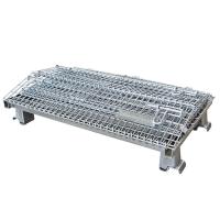 China Stack Cargo Storage Wire Mesh Warehouse Storage Cage Collapsible for Logistics for sale