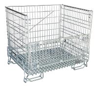China Safety Galvanized Storage Wire Mesh Container Metal Storage Cage For Supermarket for sale