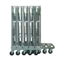 China Wire Mesh Steel Nesting Security Roll Cage Trolley Folding For Warehouse Storage for sale