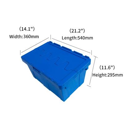 China Transport Storage Lid Solid Plastic Crate Box Nestable For Water Feature for sale