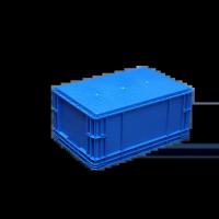 China ODM Europe Standard Plastic Stackable Crates 600*400 With Lid and Customized Logos for sale
