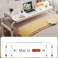 China OverBed Table Adjustable Lazy Desk for Laptop File Cross Bed Sofa Convenient with Wheels in Bedroom Living Room for sale