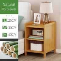 China End Sofa Side Table Farmhouse Natural Nightstand with Drawers and Shelf Adjustable Height Living Room Cabinet Bedside for sale