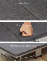 China Rollaway Folding Bed with Mattress Portable Camping Cot Guest , Office Movable Nap Sleeper Wheels Sturdy Metal Frame for sale