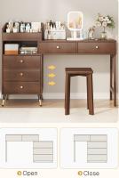 China Light Luxury Modern Home Furniture Makeup Table with Large Capacity Storage and Drawer Panel Type Bamboo Wood Type MANGO for sale