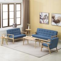 China Small Apartment Home Living Room Corner Sofa in Modern Minimalist Style with Original Solid Wood Frame and Nordic Fabric for sale