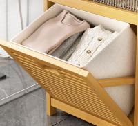 China Laundry Basket with Canvas Storage Bin and Organizer Layers for Room Bathroom Cabinet for sale