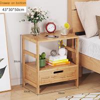 China Bedroom Furniture Freestanding Nightstand with Drawer and Storage Shelf in Mid-Century Modern Style for sale