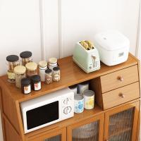 China Five Layers and Above Multi Function Cabinet Kitchen -Vintage Tableware Side Storage Organizer Container Microwave Cart for sale