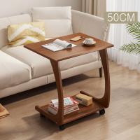 China Rolling Side Table Stable Over bed Study Desk Modern Coffee Office Small Working Station Balcony 2 Tiers Rack for sale