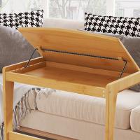 China 2-Tier Side Table with Wheels, Flipped C-Shaped Small Desk for Sofa Living Room Bedroom Balcony Mobile Home Decor for sale