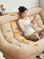 China Small Apartment Lounger Convertible Futon Sofa Bed with Adjustable Backrest Cotton Linen Fabric Memory Foam Loveseat for sale