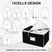 China Premium Stemware Storage Case with Divider for Wine Glasses, Champagne , Glassware Container, Organization Box for sale