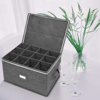 China Stemware Storage Box, China Containers Cht For 12 Wine Glass Case With Hard Divider Champagne for sale