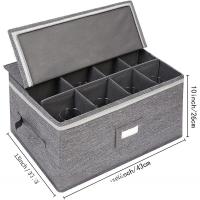 China Stemware Storage Box, China Containers Cht For 12 Wine Glass Case With Hard Divider Champagne for sale