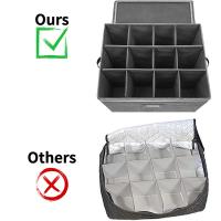 China Stemware Storage Box, China Containers Cht For 12 Wine Glass Case With Hard Divider Champagne for sale