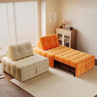 China Metal Frame Fabric Sofa Bed for Study Balcony Small Apartment 88cm Single Folding Dual-purpose Sitting and Sleeping for sale