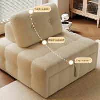China Metal Frame Fabric Sofa Bed for Study Balcony Small Apartment 88cm Single Folding Dual-purpose Sitting and Sleeping for sale