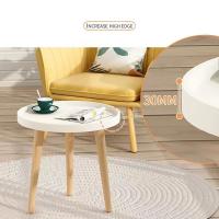 China Small Coffee Table, Round with 3 Feets, Stable Side End for Living Room, Bedroom, Office for sale