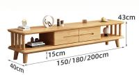 China Mid Modern Media Console, TV Stand Cabinet in Living Room Coffee Table Low with Storage Drawers for sale