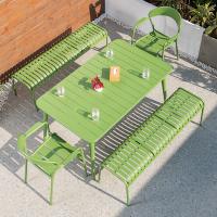 China General Outdoor Furniture Metal Dining Table Set for Modern Design Style in Garden and Restaurant Chairs for sale
