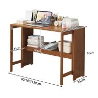 China Mail Packing Y Bamboo Folding Desk for Small Spaces Laptop Workstation Table Office Study Desk Cabinet Storage Shelf for sale
