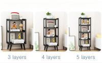 China Modern 4 Layers Household Multifunctional Furniture Heavy Duty Stable Rack for Kitchen Bedroom Cabinet Sundries Holder for sale