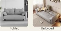 China Futon Memory Foam Convertible Couch Bed Sleeper,Modern Love Seat Sofa Microfiber Fabric for Living Room Apartment for sale