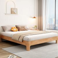 China Double Person Twin Size Frame Mid-Century Wooden Bed Platform with Easy Assembly and Large Capacity Modern Design Style for sale