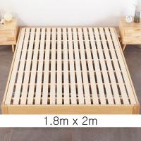 China Double Person Twin Size Frame Mid-Century Wooden Bed Platform with Easy Assembly and Large Capacity Modern Design Style for sale