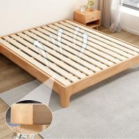 China Double Person Twin Size Frame Mid-Century Wooden Bed Platform with Easy Assembly and Large Capacity Modern Design Style for sale