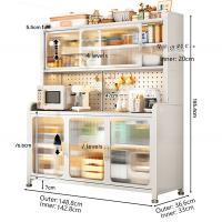 China Kitchen Baker's Rack with Door, Storage Cabinet Microwave Stand Pegboard, Sideboard for Garage Pantry Home for sale