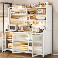 China Kitchen Baker's Rack with Door, Storage Cabinet Microwave Stand Pegboard, Sideboard for Garage Pantry Home for sale