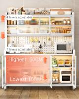 China Kitchen Baker's Rack with Door, Storage Cabinet Microwave Stand Pegboard, Sideboard for Garage Pantry Home for sale