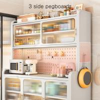 China Kitchen Baker's Rack with Door, Storage Cabinet Microwave Stand Pegboard, Sideboard for Garage Pantry Home for sale