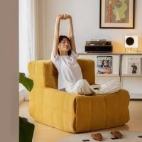 China Fabric Cover Material Vacuum Compression Sofa Simple Chair for Bedroom Balcony Tatami Single Space-Saving Mail Packing for sale