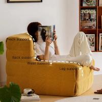 China Fabric Cover Material Vacuum Compression Sofa Simple Chair for Bedroom Balcony Tatami Single Space-Saving Mail Packing for sale