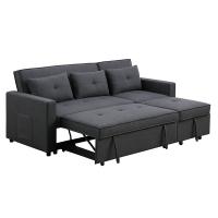 China Space Saving Pull Out Sofa Couch Simple Design Folding Bed With Metal Frame Multi-funtional Sleeper with for sale
