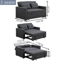 China Space Saving Pull Out Sofa Couch Simple Design Folding Bed With Metal Frame Multi-funtional Sleeper with for sale