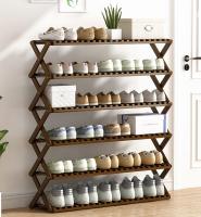 China Shoe Rack Folding Shelves Space Saver, Apartment Collapsible Organizer, Free Installation Storage for Entryway for sale